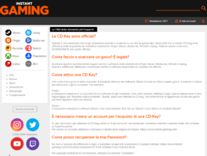 Servizio assistenza clienti Instant Gaming