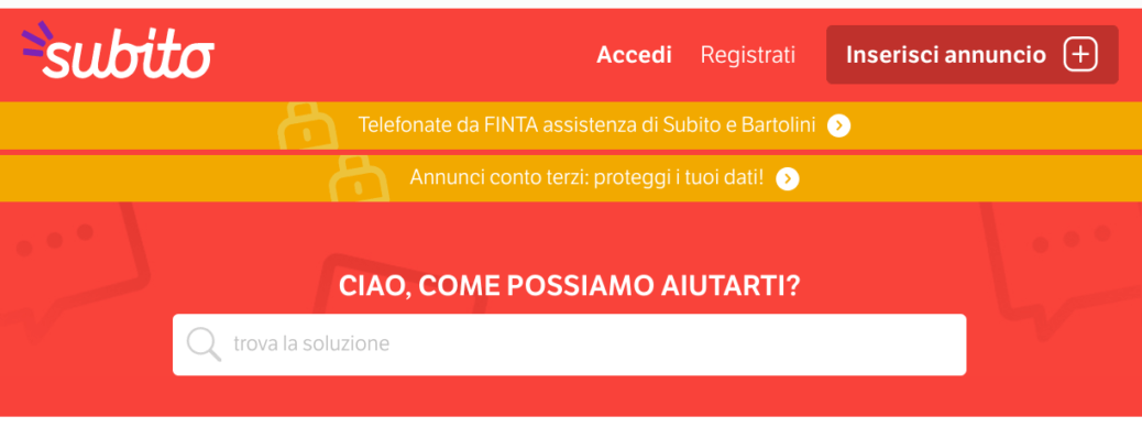 Centro assistenza Subito.it: numero di telefono, chat, email