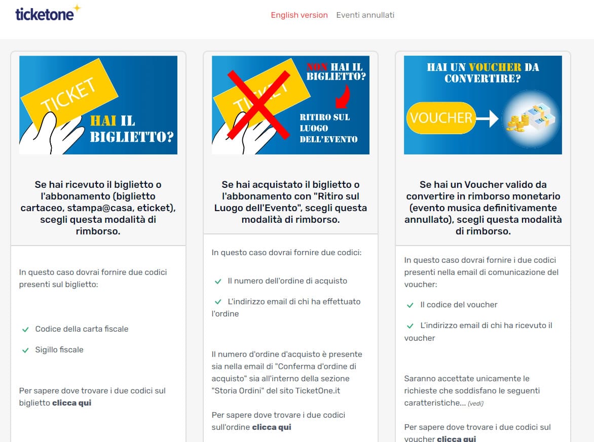 Servizio assistenza clienti Tickeone: telefono, email e contatti