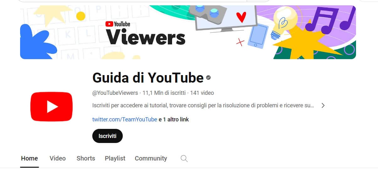 Servizio assistenza clienti YouTube